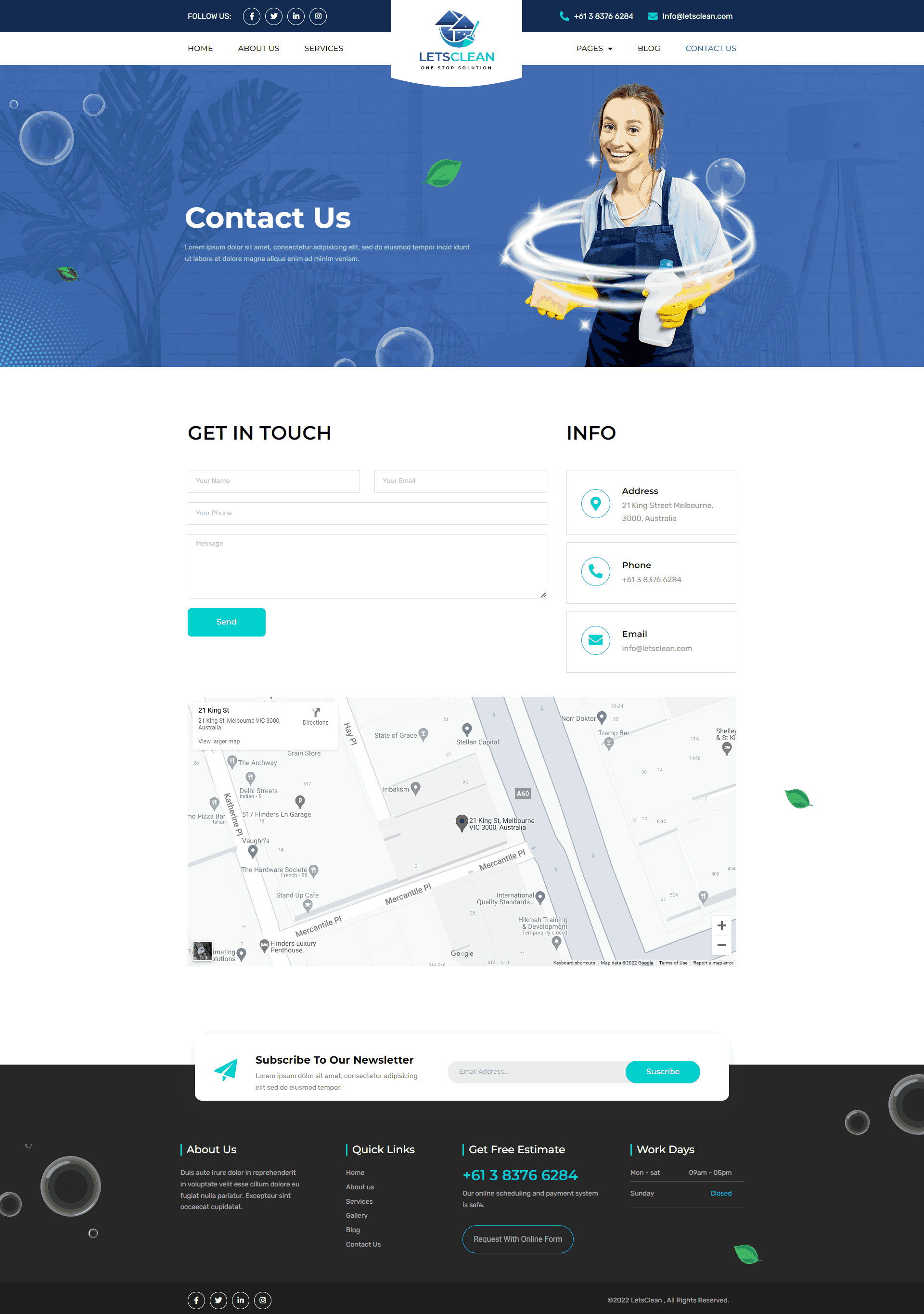 LetsClean - Cleaning Services Elementor Template Kit by designingmedia
